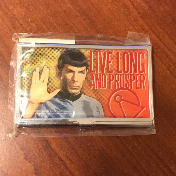 Accessories | Spock Live Long And Prosper Business Card Holder | Poshmark